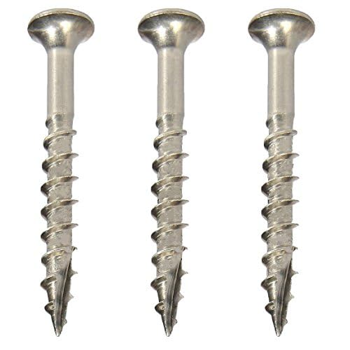 #10 x 2" Deck Screws 18-8 Stainless Steel, Square Drive, Type 17 Wood Cutting Point, Quantity 100, Size Number 10 x 2" Long by Fastenere