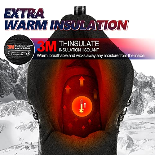 @ R CORD Hiking Boots Women Ankle Waterproof Hiking Boots Women Waterproof Red Size 5