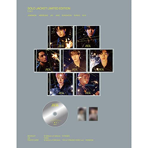 【店舗限定特典あり・初回生産分】ENHYPEN　DIMENSION : 閃光【JAY】[CD + 各メンバー ブックレット12P + ジュエルケース(クリアスリーブ付)]　初回プレス封入特典:[1]各メンバーフォトカード MUSIC VIDEO ver. (全2種の内1種ランダム封入) [2]応募抽選特典 (シリアルナンバ