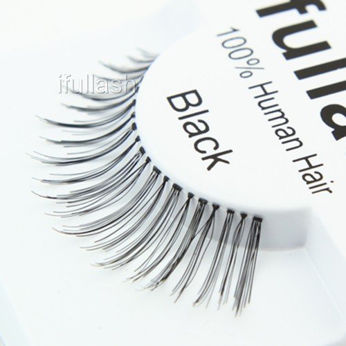 #45, 12 Pairs ifullash 100% Human Hair Eyelashes