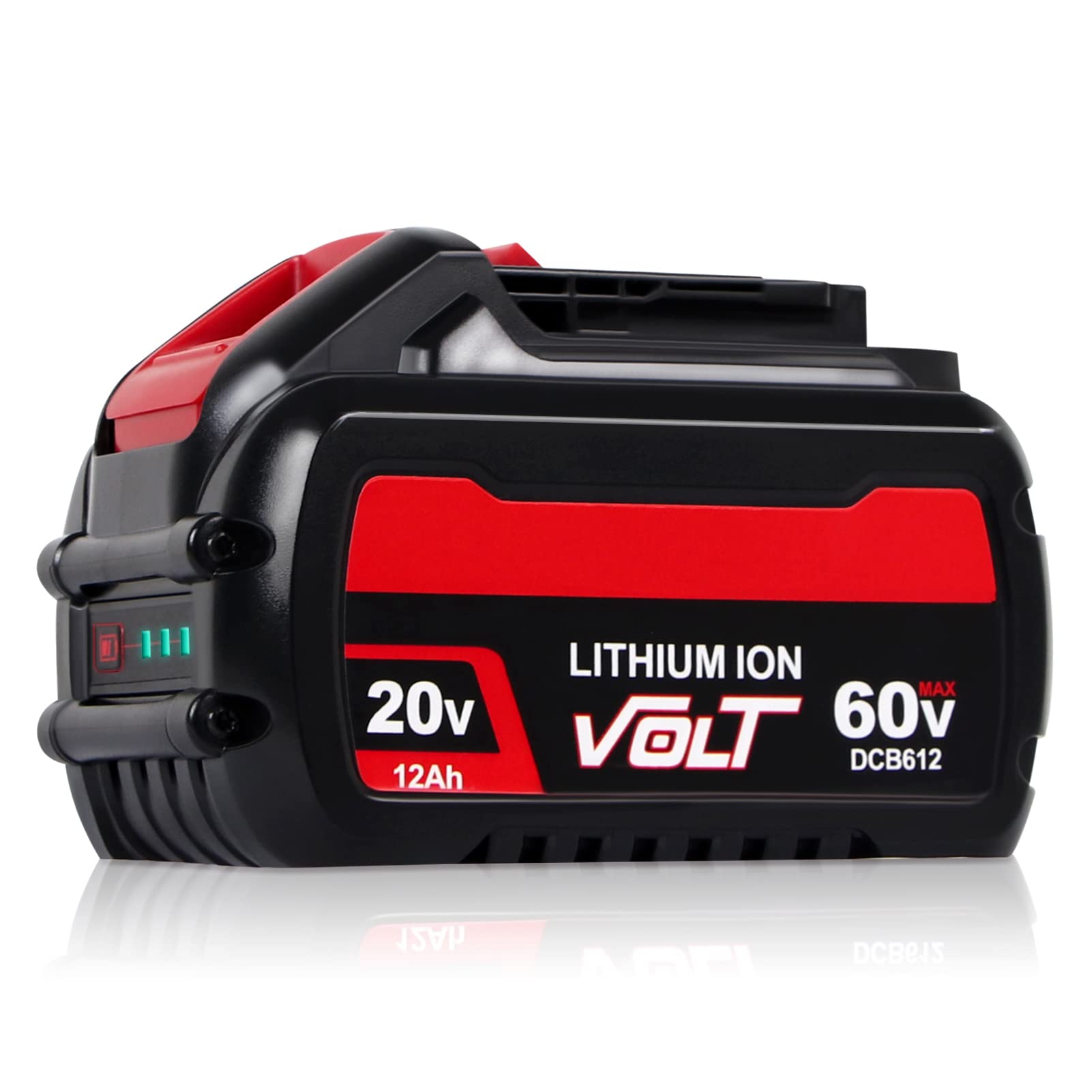 ćUpgradeć20V/60V 12.0Ah Replace Battery for Dewalt 60V Battery DCB606 DCB612 MAX Repalce for Dewalt 60V Flexvolt battery DCB606-2 DCB609-2 DCB204 DCB206 Cordless Power Tools Lithium-ion Battery