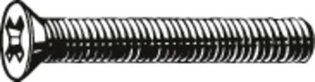 #2-56 x 1/4" Flat Head Phillips Machine Screw, 100 pk.