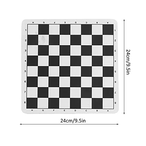 01 International Standard Chess Competition King, Compact Shape Quality Rubber International Standard Chess Set Portable with Chessboard for Kids for People