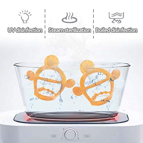 【Never Drop from Hand】 HEORSHE Baby Teething Toys for Babies 0-6 6-12 Months Teethers for Infants Toddlers Silicone Molars Adjustable Wristband Chew Toys for Babies 3 4 5 6 7 8 9 10 11 12 Months