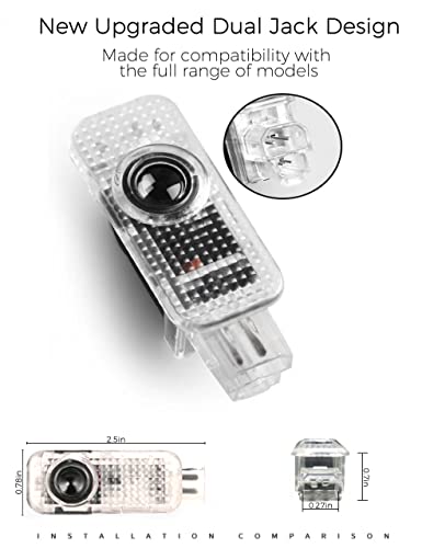 【2023 Updated 】 Door Lights Projector, HD Car Door Lighting Courtesy Projector Laser Welcome Lights, LED Puddle Lights Compatible with A1/A3/A4/A5/A6/A7/A8/B5/B6/B7/B8/C5/C6/C7/Q3/Q5/Q7/TT/R8 Series