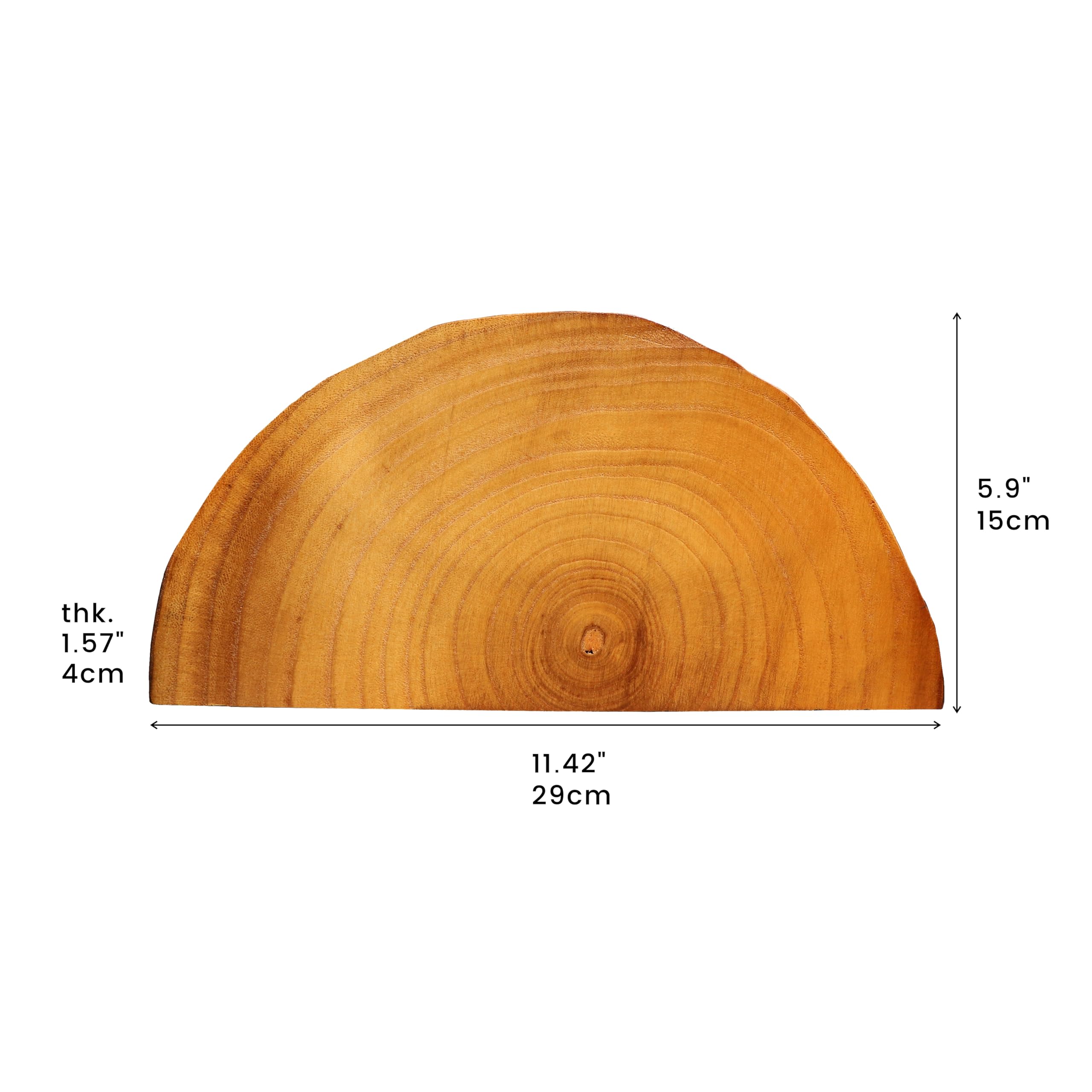 [PJ Collection] Small Live Edge Floating Wall Shelf with Paulownia Wood, Natural Wood Shelf, Floating Wall Shelf, Handcrafted Wall Shelf, Live Edge Wall Shelf