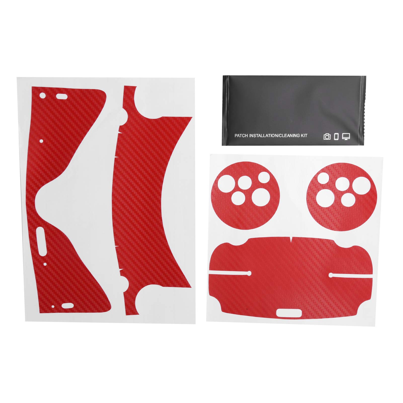 070 VR Headset and Controller Skin, Protective Decal Stickers PVC Skin Cover for Oculus Quest 2, Virtual Reality Gaming Accessories(Red)