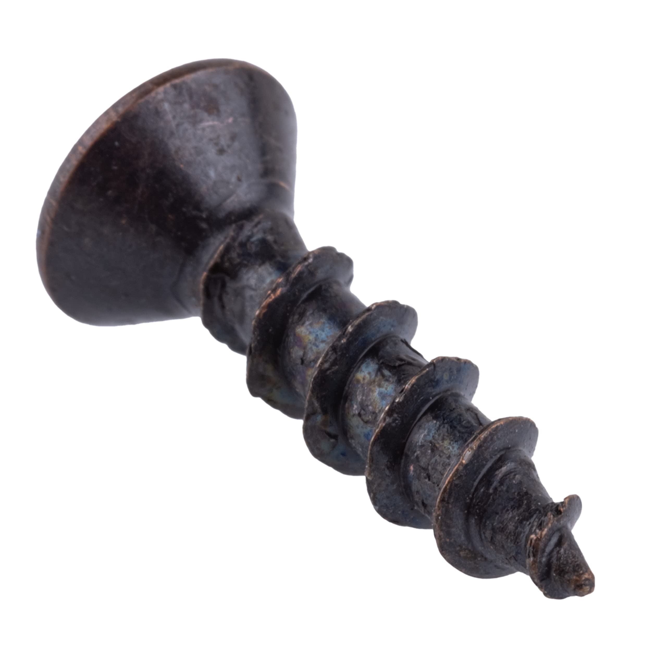 #7 x 5/8" Antique Brass Oval Head Coars Thread Phillips Wood Screws - Pack of 25 - Self Tapping Screws for Wood - OS5-SAB