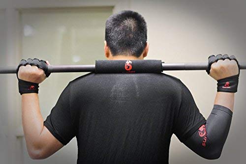 【Ver. 2】【SUNIEX】 HIGH DURABILITY Squat Pad - Fits ALL Olympic Bars - EASY CARRY – SUPER GRIP Design - Neck & Shoulder Protective Pad - Barbell Pad for Squats, Lunges, Weight lifting, Crossfit