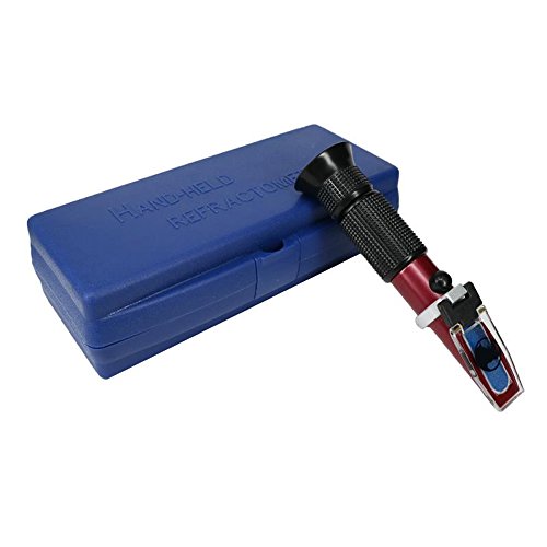 0 to 32% Brix Hand Held Refractometer(Teflon Coating)with Automatic Temperature Compensation, Rhino Handheld Refractometer with a Portable Holster