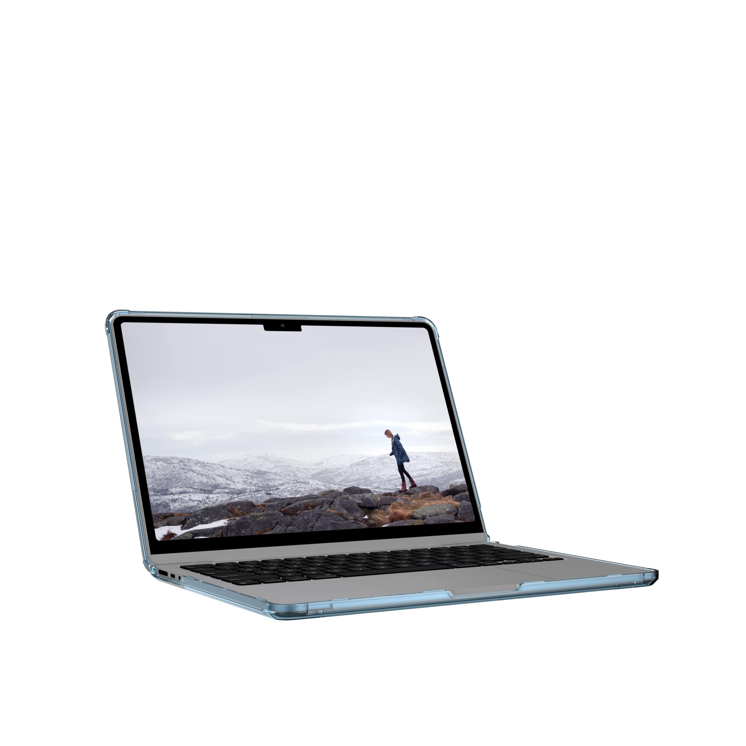 [U] by UAG Designed for MacBook Air 13" Case 2024 M3 (A3113), 2022 M2 (A2681) Lucent Black, Translucent Durable Lightweight Impact Resistant Laptop Protective Cover by URBAN ARMOR GEAR