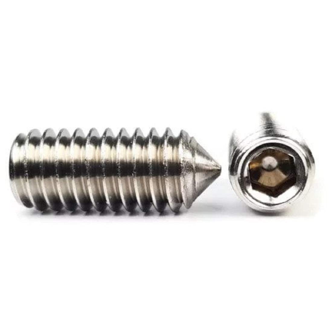 #8-32 Socket Set Screws Cone Point 304 Stainless Steel #8-32 x 3/16" Qty 25