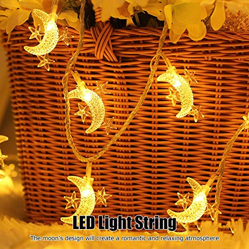 01 LED Light String, Decoration Lamp, Moon Star Pendant Resistant to Pressure and Falls for Indoor and Outdoor Home Decoration, Garden Lighting