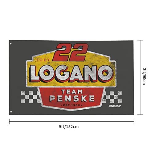 #22 Joey Logano Flag 3x5 Ft Polyester Fabric with 2 Brass Grommets Banners for Outdoor Indoor Decoration