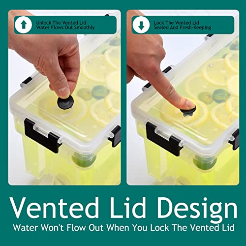 1 Gallon Drink Dispenser For Fridge,Beverage Dispenser With Spigot. Milk,Lemonade Dispenser,Juice Containers With Lids For Fridge, Parties And Dairly Use,100% Sealed And Filter screen