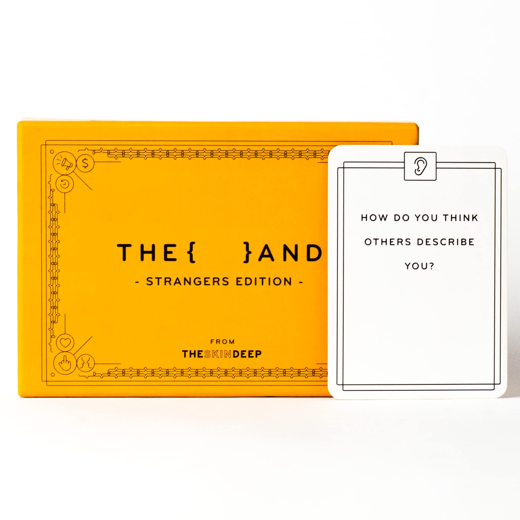 {THE AND} Strangers Edition - Conversation Starter Card Game - Fun Getting to Know You Game - Ice Breakers to Reduce The Space Between You and a Stranger - Questions to Make a Friend by The Skin Deep