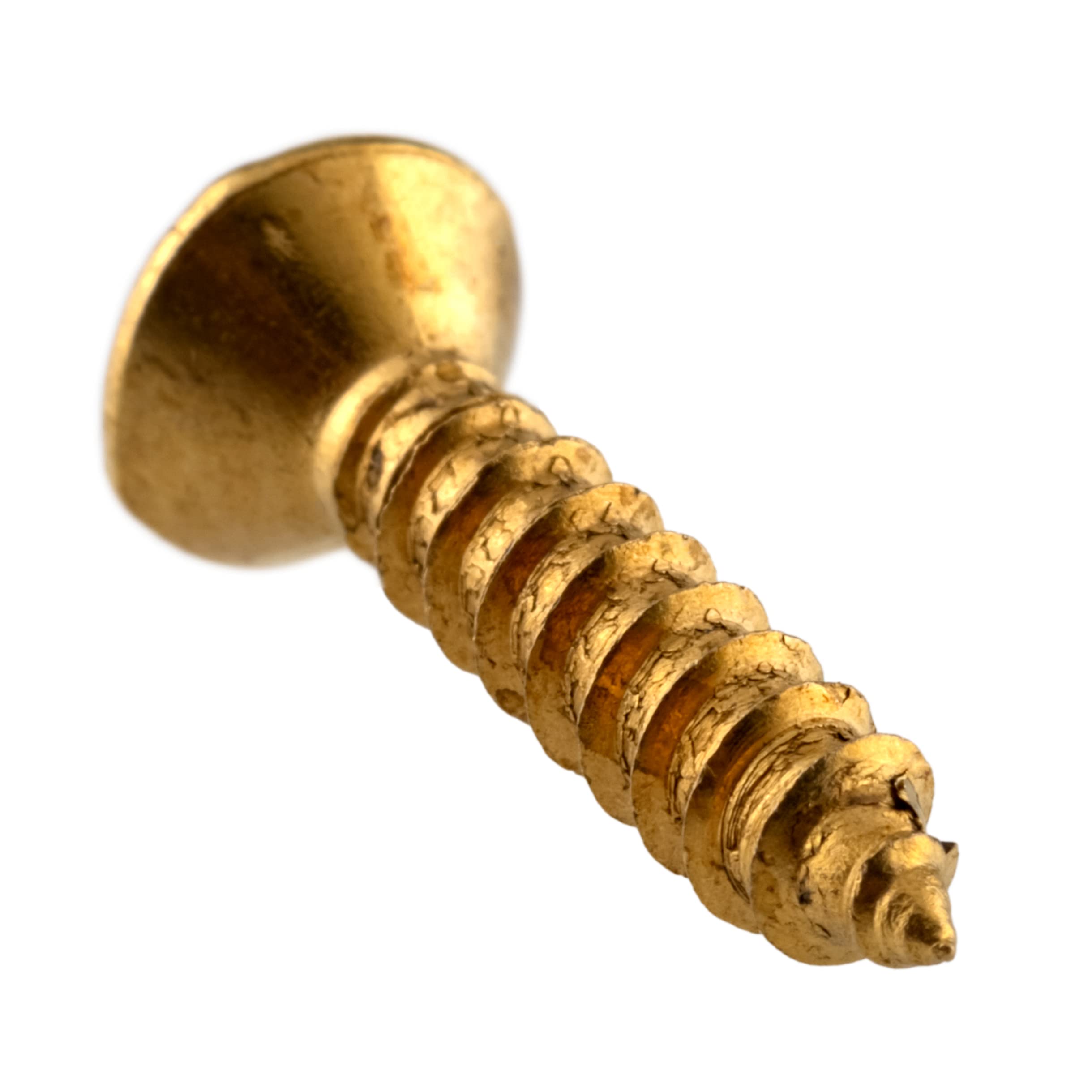 #5 x 5/8" Brass Flat Head Phillips Wood Screws - Pack of 25 - Self Tapping Screws for Wood - FH558-SB