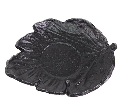 1 Black Leaf Teacup Saucer + 1 Green Polka Dot Hobnail Japanese Cast Iron Tea Cup Teacup ~ We Pay Your Sales Tax