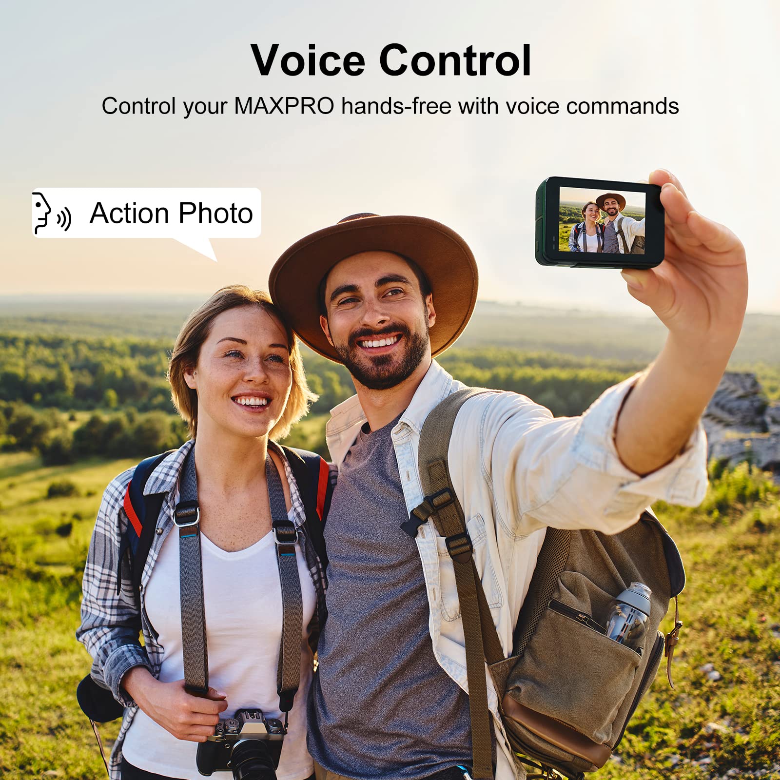 【2022 Upgrade】 4K60FPS WiFi Action Camera, XTU MAX PRO 20MP Waterproof Camera with Dual Touch Screen Display, Ambarella H22, SuperSmooth3.0, 4K60 Frame Anti-Shake and SuperView