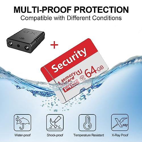 【Free 64G】Smallest Wireless Wifi Camera With Battery,HD1080P Spy Camera Detector,Portable Vdeo Camera,Baby Monitor with Night Vision,Motion Detection,Cloud Storage for Security with iOS AndroidAPP