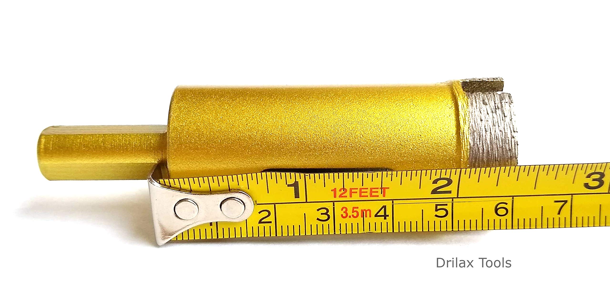 1 Inch Masonry Drill Bit for Concrete Diamond Hole Saw Heavy Duty Dry Core Hole Saw for Concrete, Pavement Stones, Quartz, Granite, Brick, Cinder Block Extra Long Depth of Cut