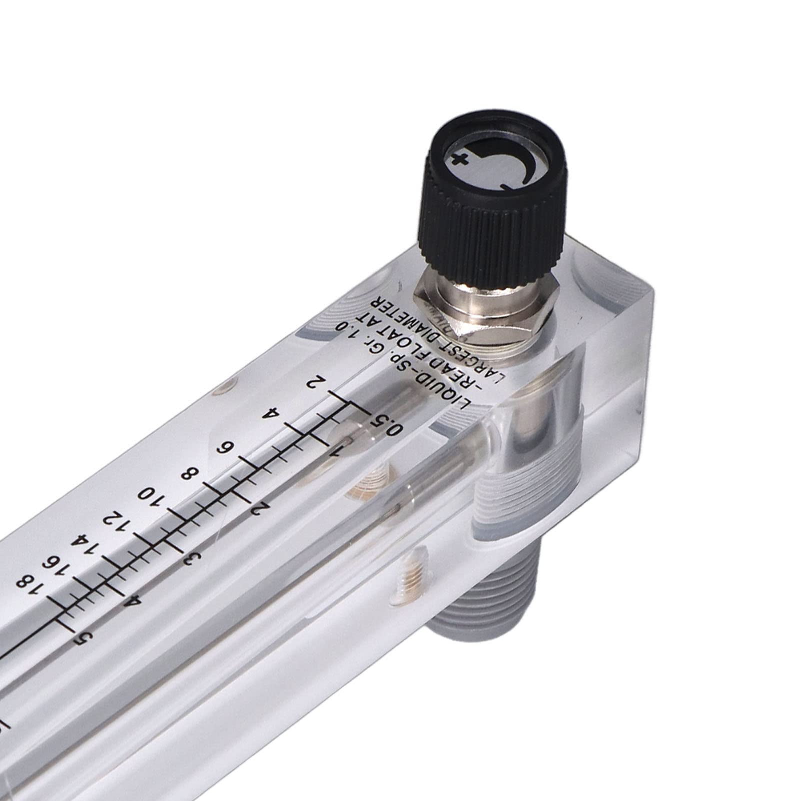 0.5-5GPM Panel Type Water Meter Adjustable Liquid Flowmeter ZG1/2in Male Thread ZG1/4in Female Thread Water Meter