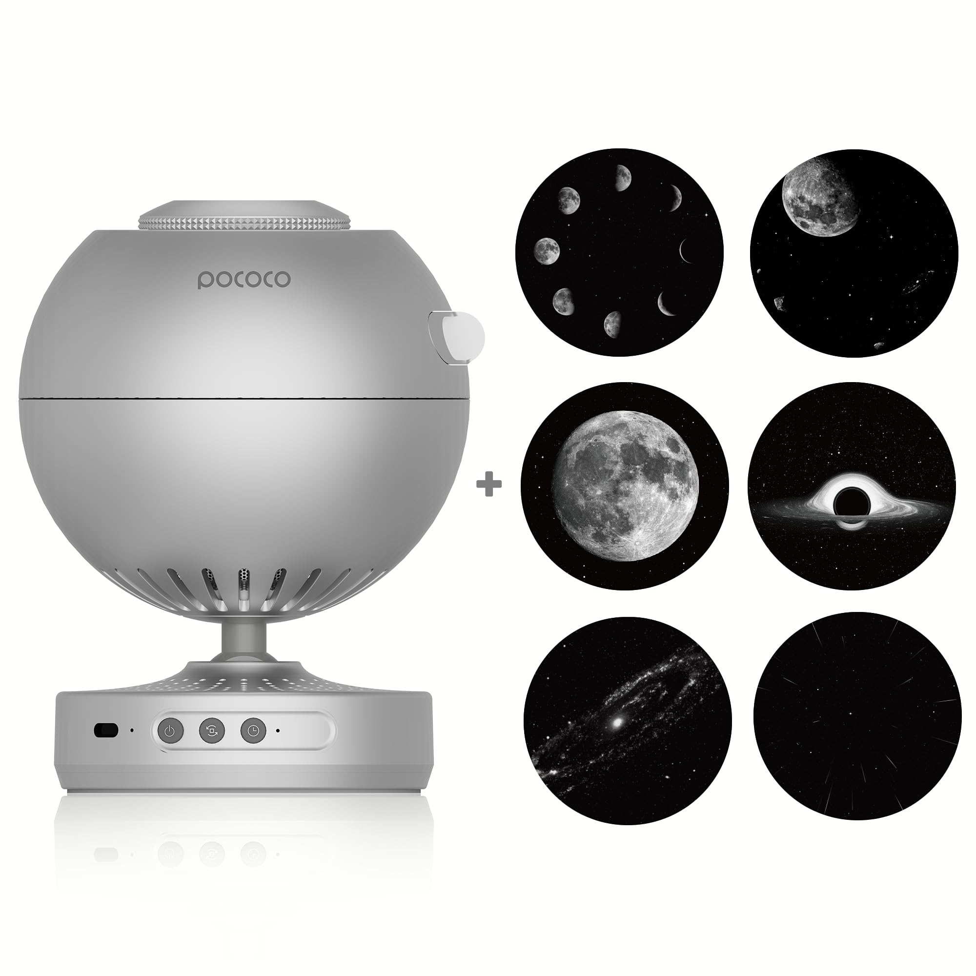 【Limited Time Offer: 16% Off 】POCOCO Galaxy Projector + Moon and Stars - Discs (6 Pieces)