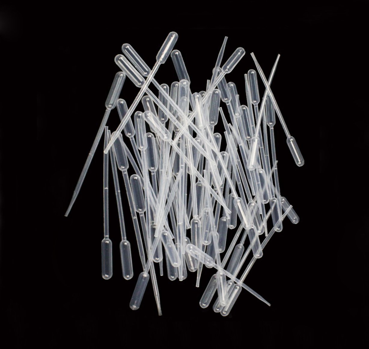 0.5ml Clear Plastic Fine Tip Dosing Disposable Dropper Transfer Liquids Pipetting Pipette 100 Pcs
