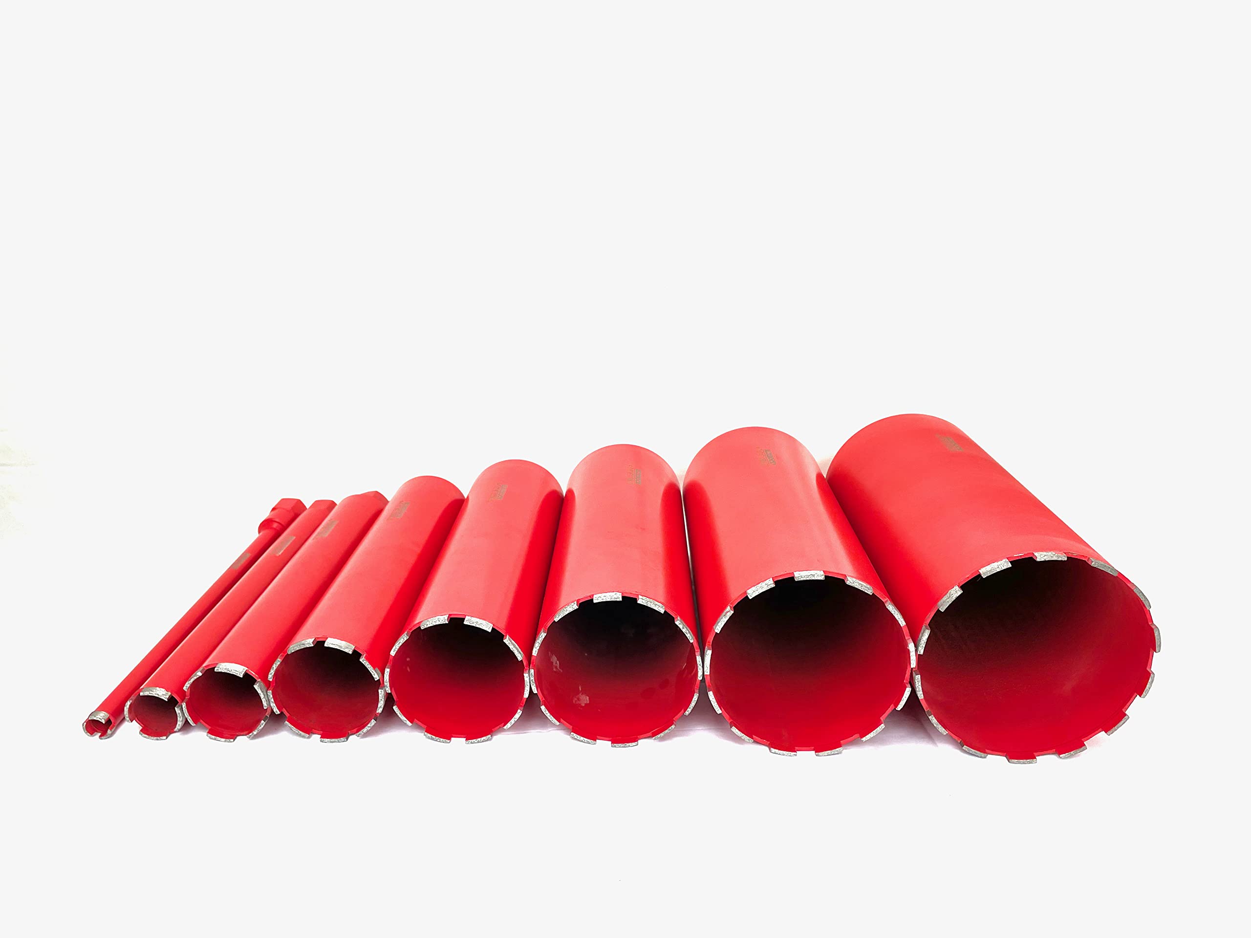 1" - 8" Inch Diamond Wet Core Drill Bit Set 1-1/4” Threaded by BLUEROCK Tools for Concrete Rebar Asphalt Brick Rock Masonry Hole Barrel Coring Bits