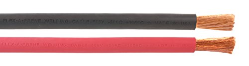 #1 Gauge AWG - Flex-A-Prene® - Welding/Battery Cable - Black & Red - 600 V - Made in USA (5 FEET OF EACH COLOR)