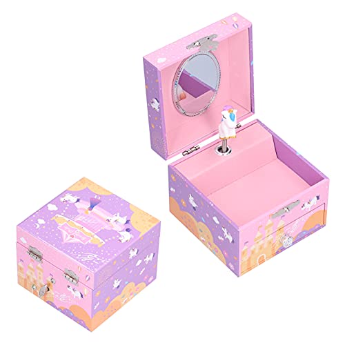 01 02 015 Music Box, Accompany Children Musical Box Bedroom Decoration Animal Shape for Birthday(Default)