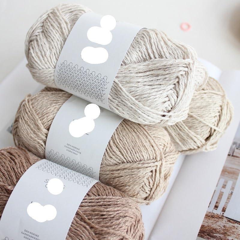 1 * 50g Ball Line Yarn Handknitting Yarn Linen Cotton Blended Yarn (Color : 3820)