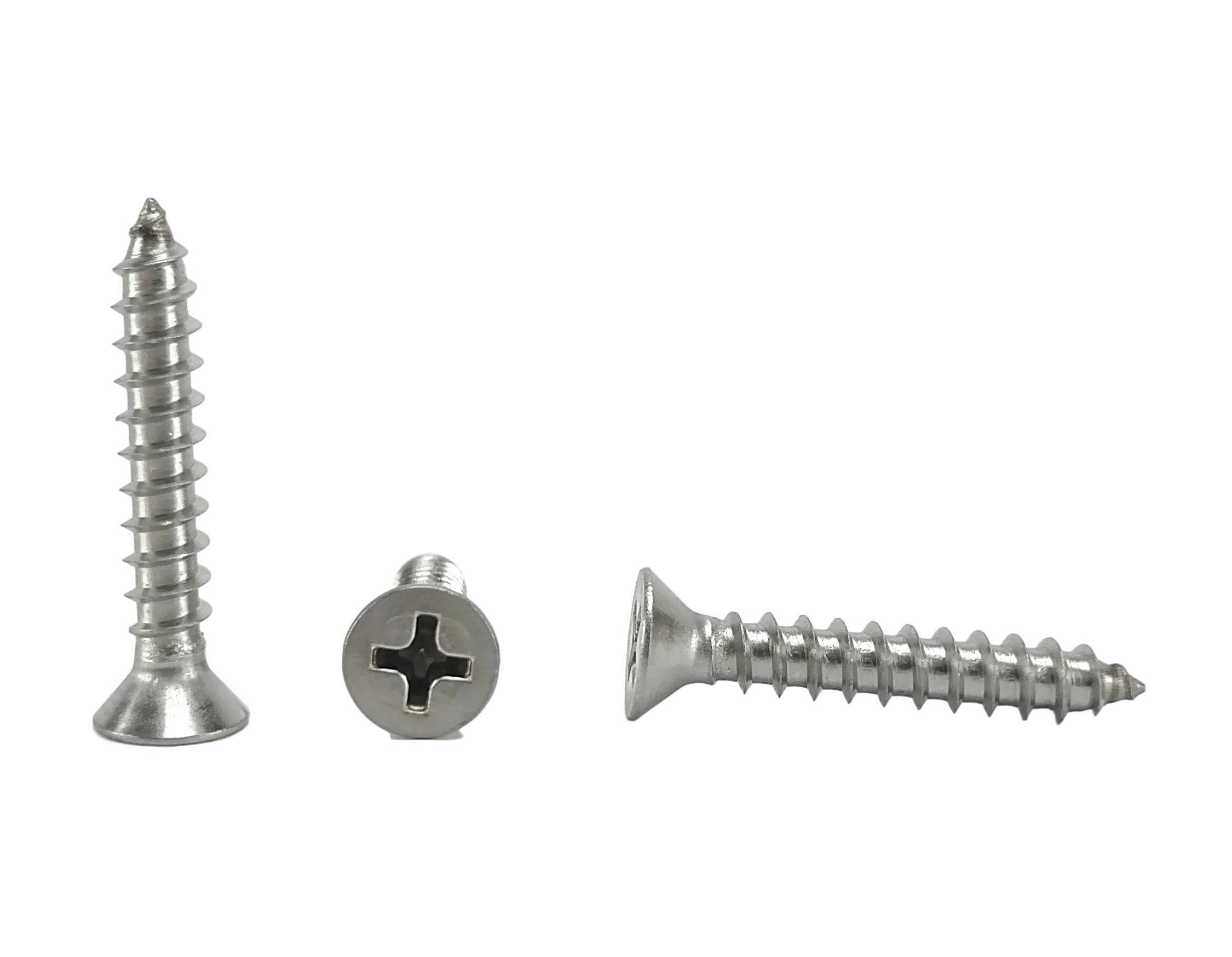 #8 X 1 Stainless Phillips Flat Head Sheetmetal Screw (1/2" to 2" in Listing) 100 Sheet Metal Screws, 82 Degrees (#8 x 1)