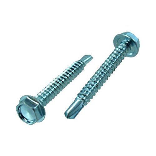 # 14 X 5" Zinc Plated Hex Head Drill & Tap Screws (Pack of 12)