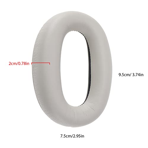 1 Pair Ear Pads Replacement Compatible with Sony WH-1000XM2 MDR-1000X Headphone Protein Leather Foam Ear Cushion Earphone Accessories Grey