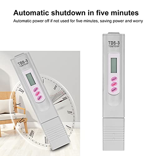 01 Tds Meter, LCD Digital Water Test Meter 1Ppm Resolution 5 Minutes Automatic Shutdown 3 Measurement Modes for Drinking Water for Aquarium Swimming Pool