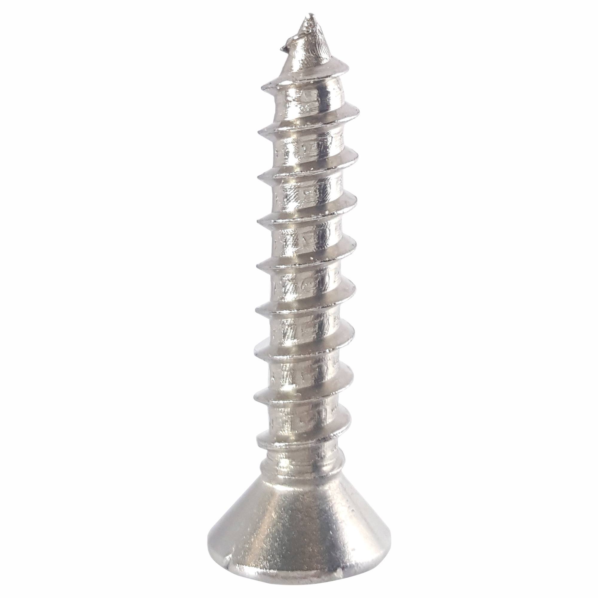 #8 x 3/4" Oval Head Sheet Metal Screws, Square Drive, Stainless Steel 18-8, Full Thread, Bright Finish, Self-Tapping, Type A, Quantity 100 by Fastenere