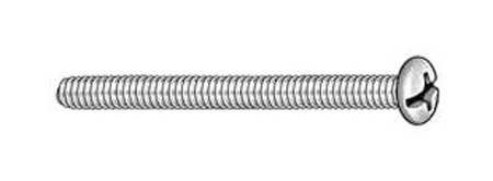 #8-32 x 2-1/4" Round Head Combination Slotted/Phillips Machine Screw, 100 pk.