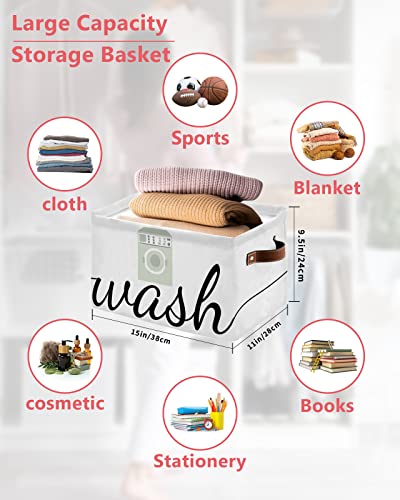 1 Pack Large Storage Baskets Bins Laundry Room Collapsible Storage Box Laundry Organizer for Closet Shelf Nursery Kids Bedroom Washing Clothes Washing Machine