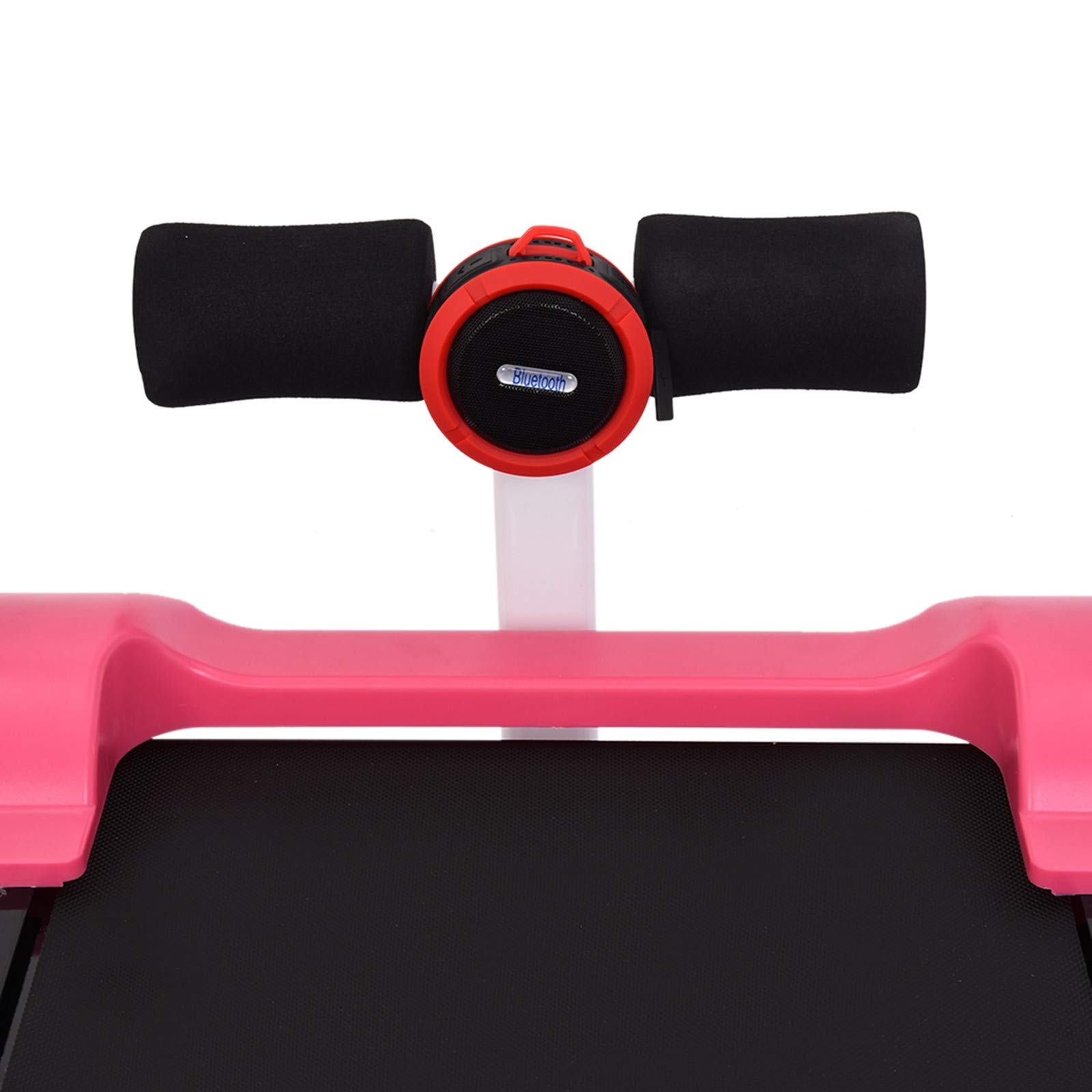 【Ship from US】 Home Treadmills Two-Wheeled Mechanical Treadmill, Foldable Walking Running Machine with Table Holder/LCD Monitor, Built-in Mp3 Speaker, Low Noise for Home/Office/Gym