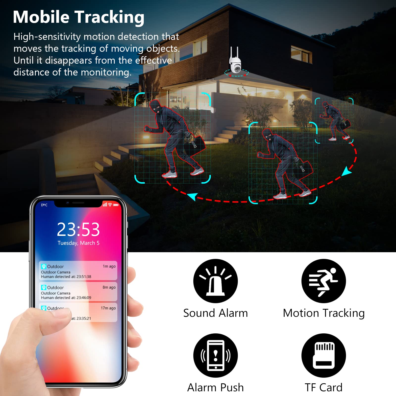 【Extend Wire 2m】 Dual Band Indoor Wireless Security Camera Wall Mount Dome Surveillance Cameras with Floodlight,HD1080P Pan Tilt Camera Full Colorful Night Vision Motion Detection, 2-Way Audio