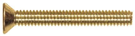 #8-32 x 2 Machine Screw, Brass, (inch) Head Style: Flat, (Quantity: 100) Drive: Phillips, Point: Thread: Coarse Thread (UNC), RoHS Compliant