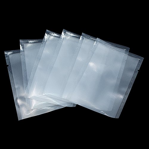 100 Pieces Vacuum Sealer Bags for Food Storage Open Top Clear Plastic Flat Pouches Bulk Food Packaging Bags with Tear Notch 2.7x3.9 inch