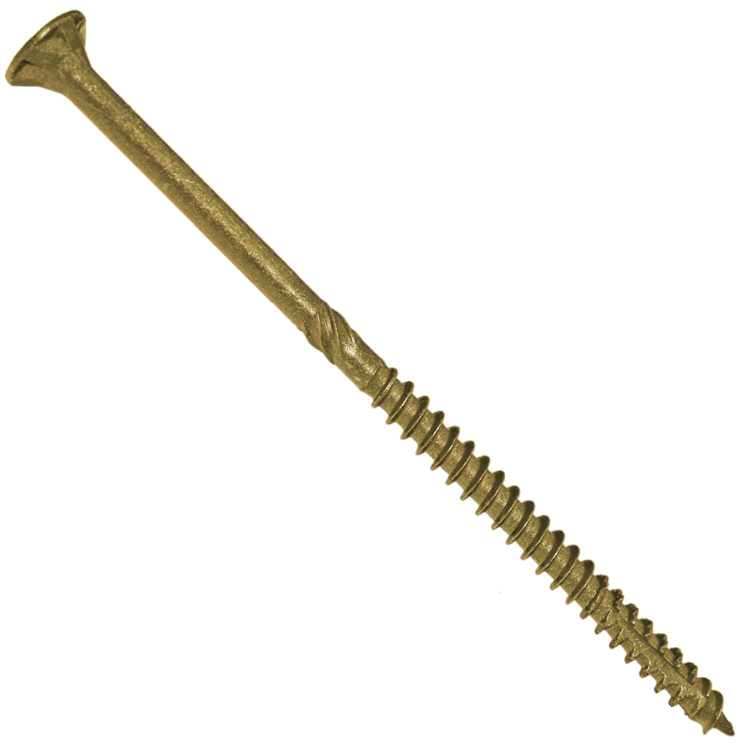 #14 X 5 Extra Long Bronze Star Wood Screw Torx/Star Drive Head (1 Pound - 30 Approx. Screw Count) - Multipurpose Torx/Star Drive Wood Screws