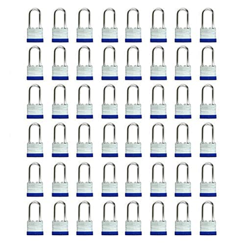 1 Laminated keyed Padlock (1-9/16", 40mm), keyed Alike Locks, Long Shackle, Pack