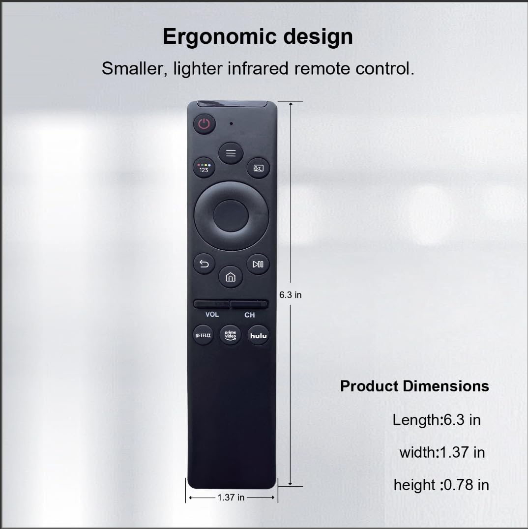 【Pack of 2】 Universal Remote-Control for Samsung Smart-TV, Remote-Replacement of HDTV 4K UHD Curved QLED and More TVs, with Netflix Prime-Video Hulu Buttons