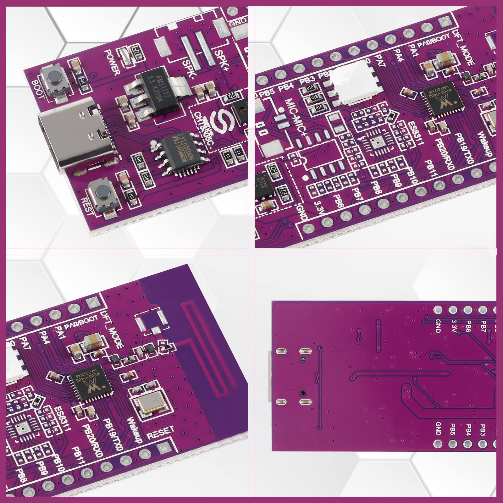 000 EC Buying W800-KIT-PRO Development Board Chip Integrates 32-Bit CPU Processor, Embedded STM32 Microcontroller/MCU Multi-Functional Development Board WiFi BT I2C 12S SPI Suitable for Smart Home