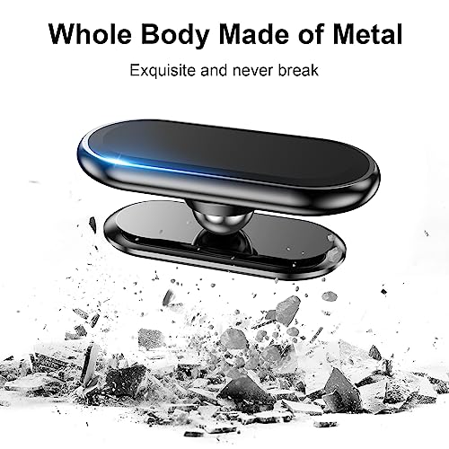 【2-Pack】 Magnetic Phone Holder for Car, [ Super Strong Magnet ] [ 4 Metal Plate ] Carmount 2.0 Magnetic Phone Mount [ 360° Rotation ] Universal Dashboard Adhesive Magnetic Phone Holders for Your Car