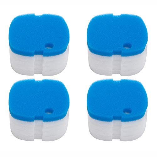 16PCS Replacement Filter Pads for SUNSUN/GRECH/HW-302 CF300 HW302 Aquarium Filters (12 Fine + 4 Coarse)