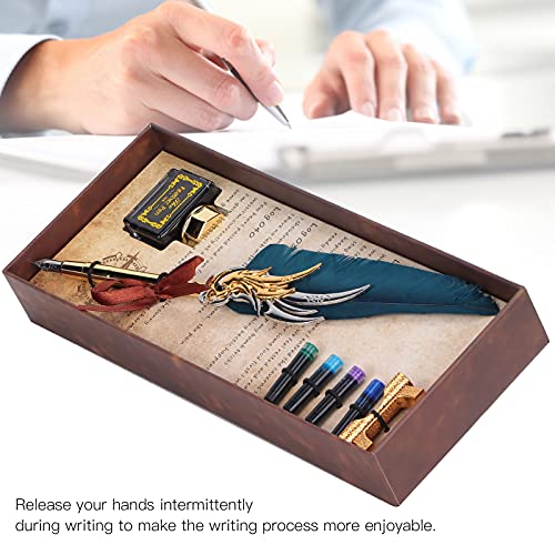 01 Calligraphy Pen Ink Set, Quill Pen Writing Quill Dip Pen Stainless Steel for Writing Gift Cards for Letter(navy blue, Polar Animals)